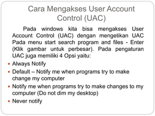 User action control (UAC) | PPTX