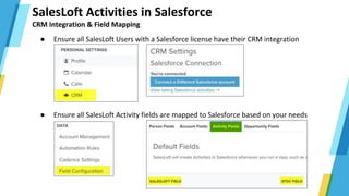 SalesLoft Advanced Reporting - User Activity Metrics | PDF