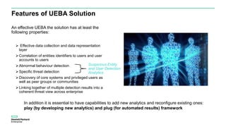 User and entity behavior analytics: building an effective solution | PPTX