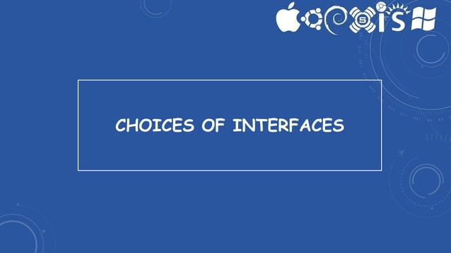 User and Operating System Interface | PPTX | Operating Systems ...