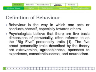 User behavior modelling & recommendation system based on social ...