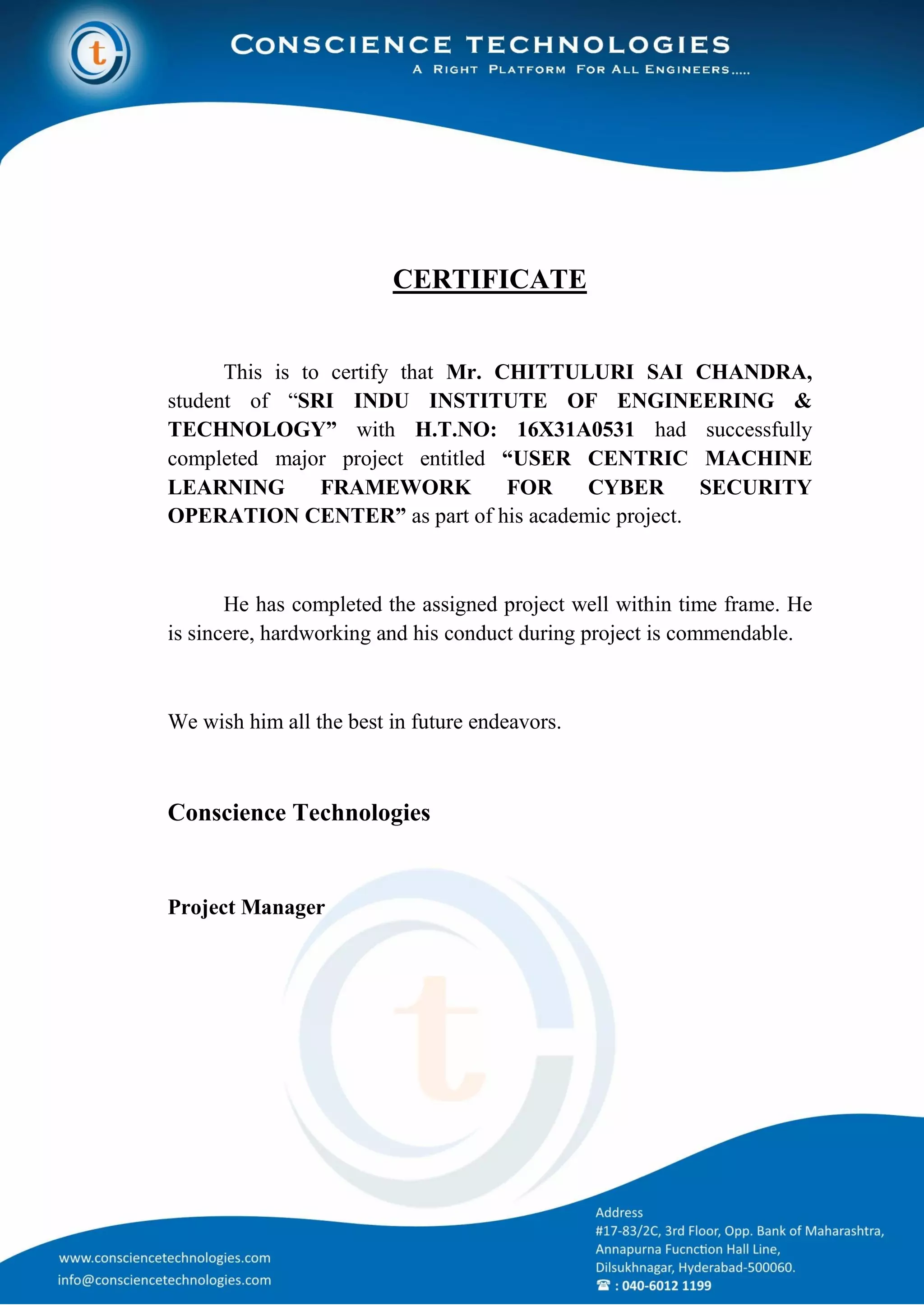 User centric machine learning for cyber security operation center | PDF