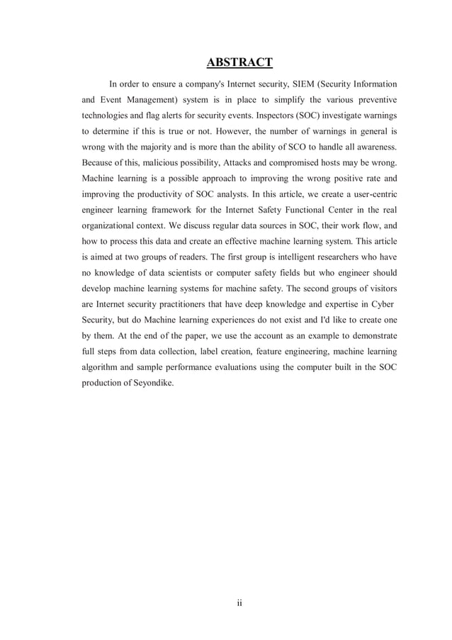 User Centric Machine Learning For Cyber Security Operation Center Pdf