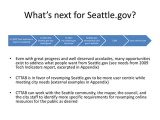 User-centric design for Seattle.gov? | PPTX