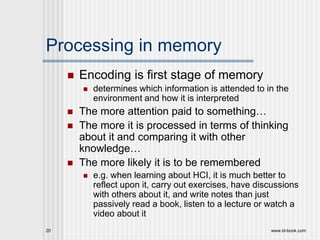 User cognitive aspects for HCI | PPT