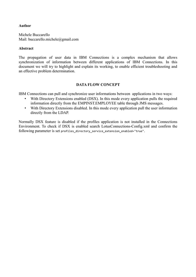 Ibm Connections 4 5 User Data Propagation Pdf