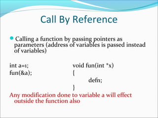 User defined Functions in C | PPT