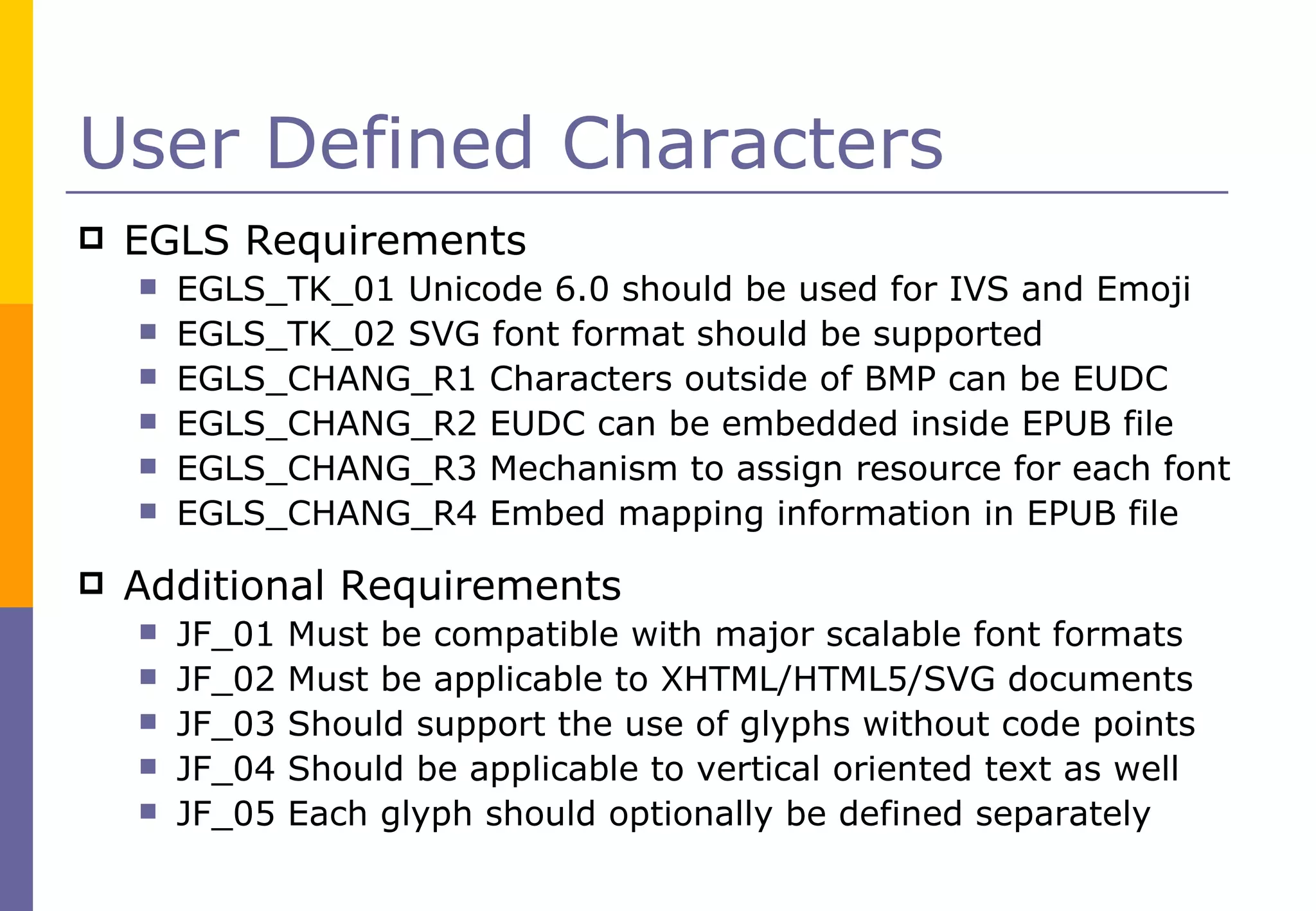 User Defined Characters and SVG Fonts | PPT