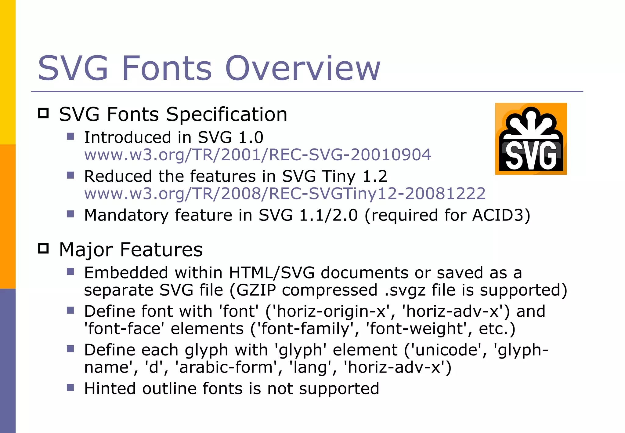User Defined Characters and SVG Fonts | PPT