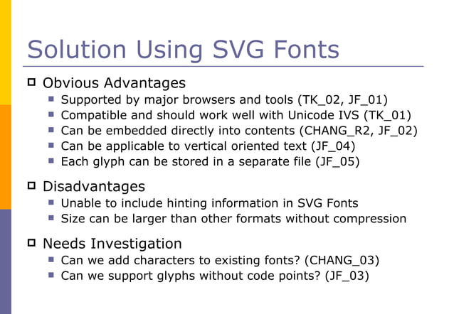 User Defined Characters and SVG Fonts | PPT