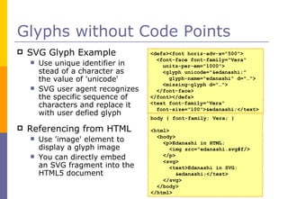 User Defined Characters and SVG Fonts | PPT