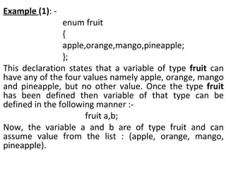 User defined data type | PPT