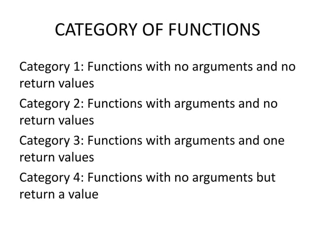 User Defined Function In C Ppt
