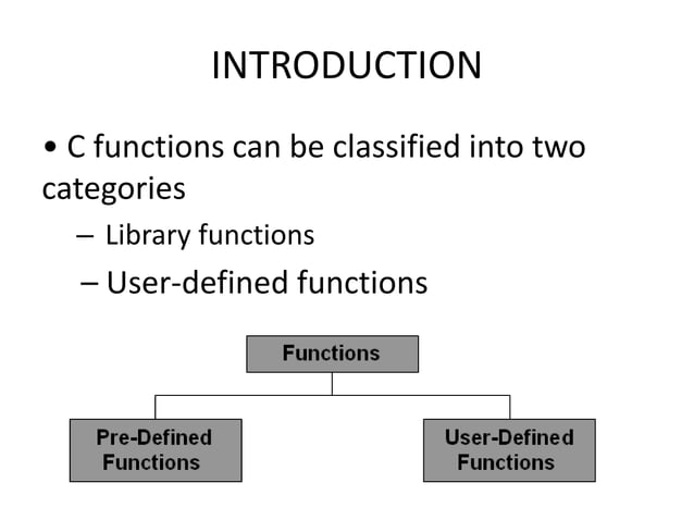 User defined function in c | PPT