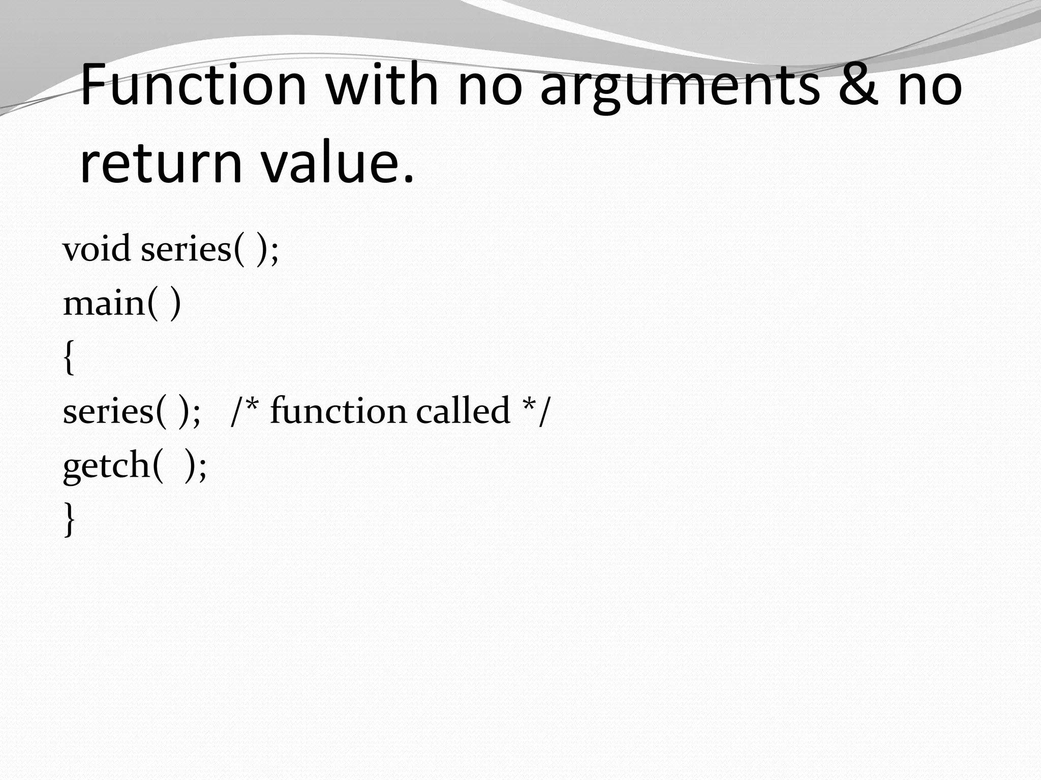 User Defined Functions In C Ppt