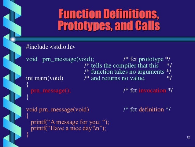 User defined functions