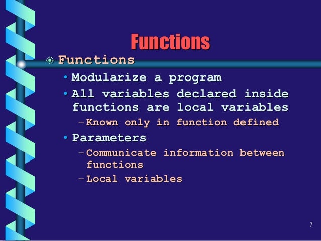 User defined functions