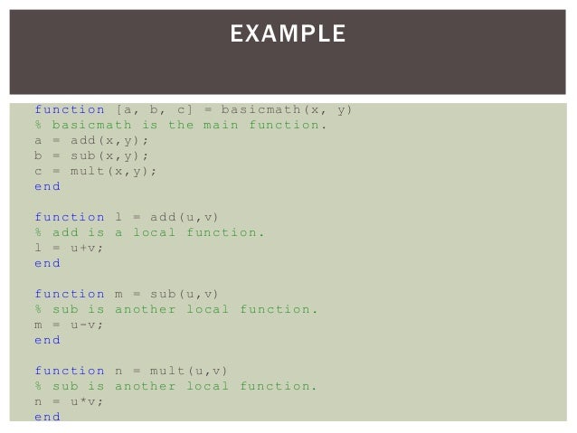 User Defined Functions In Matlab Part 4