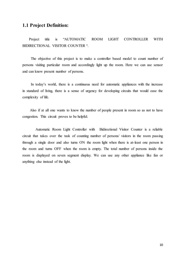 Automatic room light controller with bidirectional visitor counter