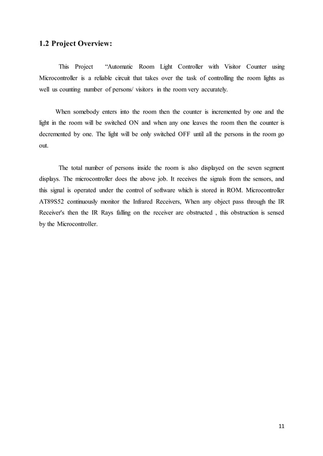 Automatic room light controller with bidirectional visitor counter