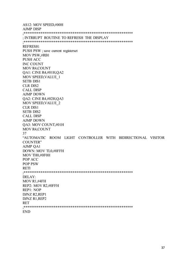 Automatic room light controller with bidirectional visitor counter
