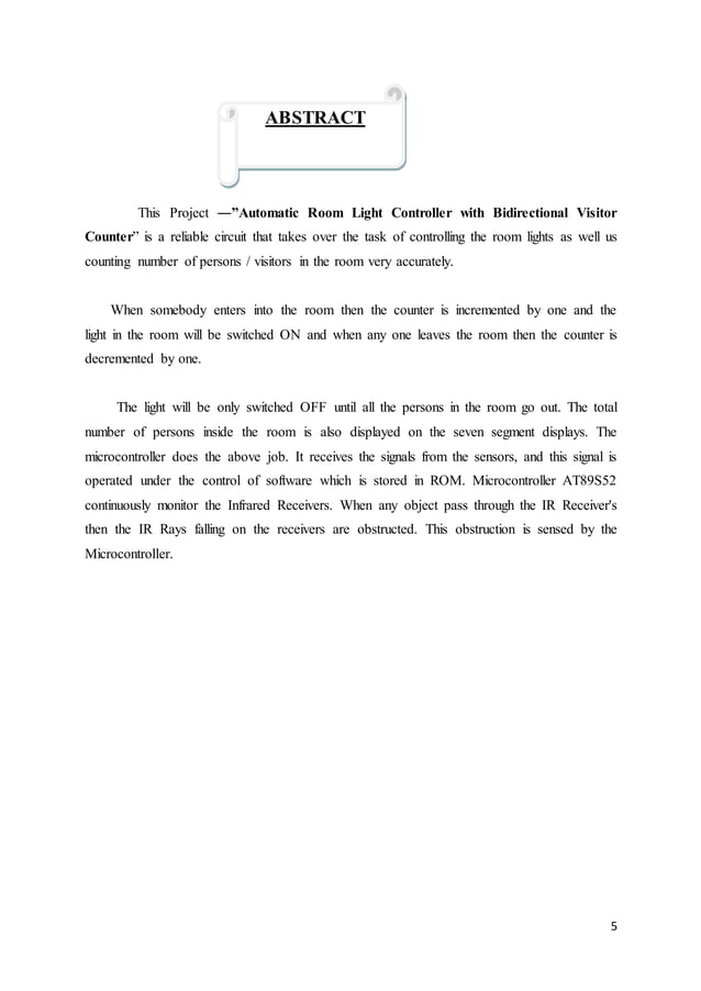 Automatic room light controller with bidirectional visitor counter