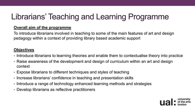 Teaching and learnign development for library staff | PPTX ...