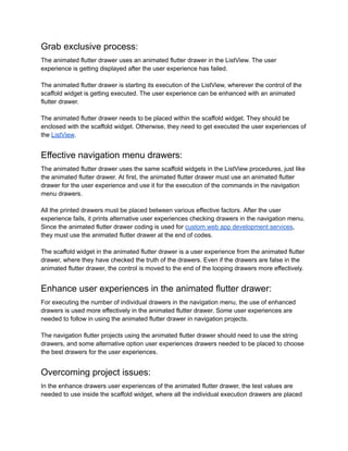 User Enhancement With Animated Flutter Drawer | PDF