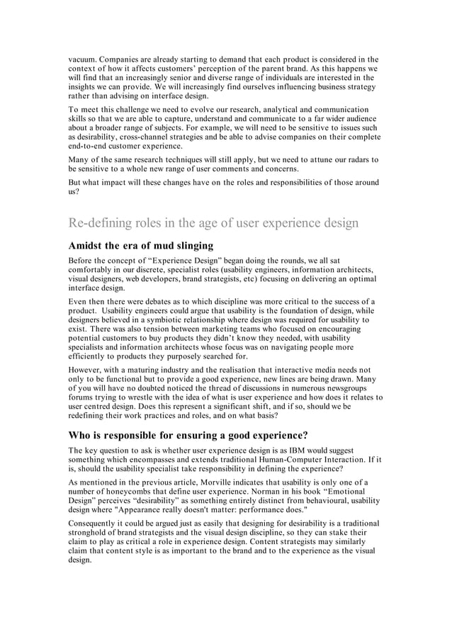 Article on User Experience 2004 | PDF