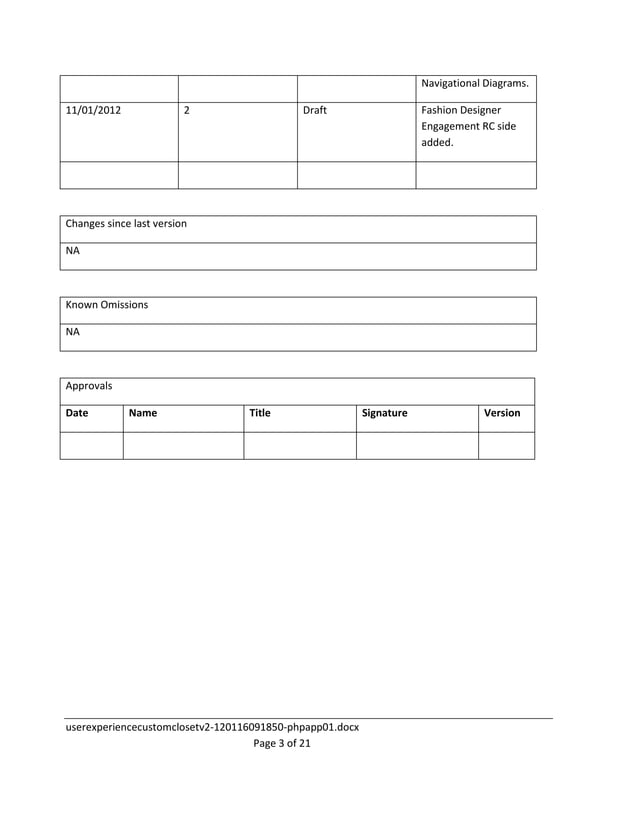 User Experience Custom Closet v2 | PDF