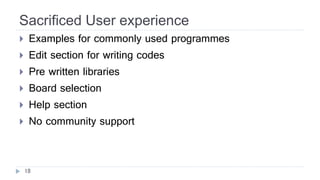 Destructing user experience of software | Arduino GUI | PPTX