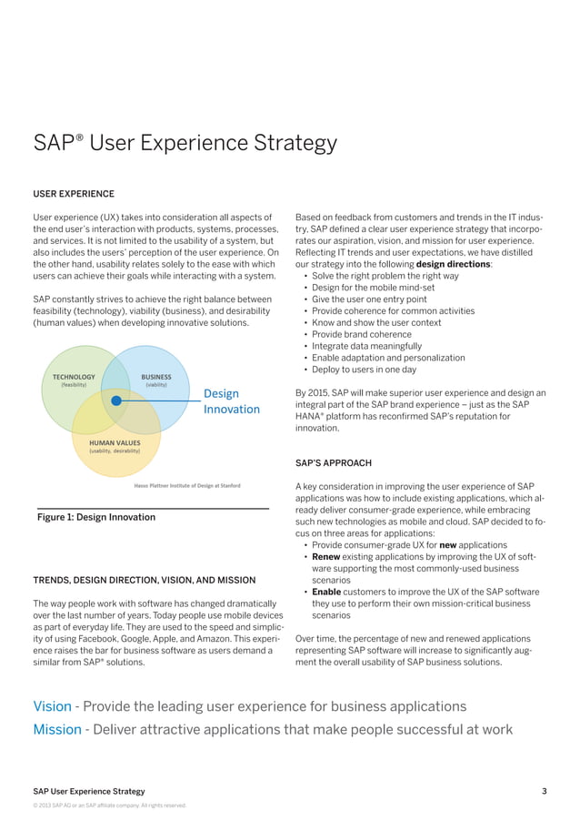SAP User experience strategy | PDF | Computer Software and Applications ...