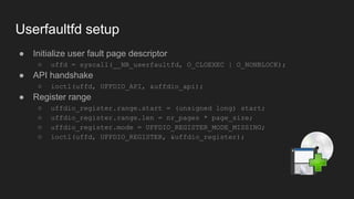 Userfaultfd and post copy migration | PPT