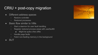 Userfaultfd and post copy migration | PPT