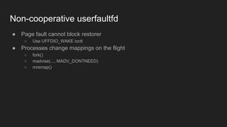 Userfaultfd and post copy migration | PPT