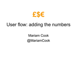 User flow: adding the numbers | PPT