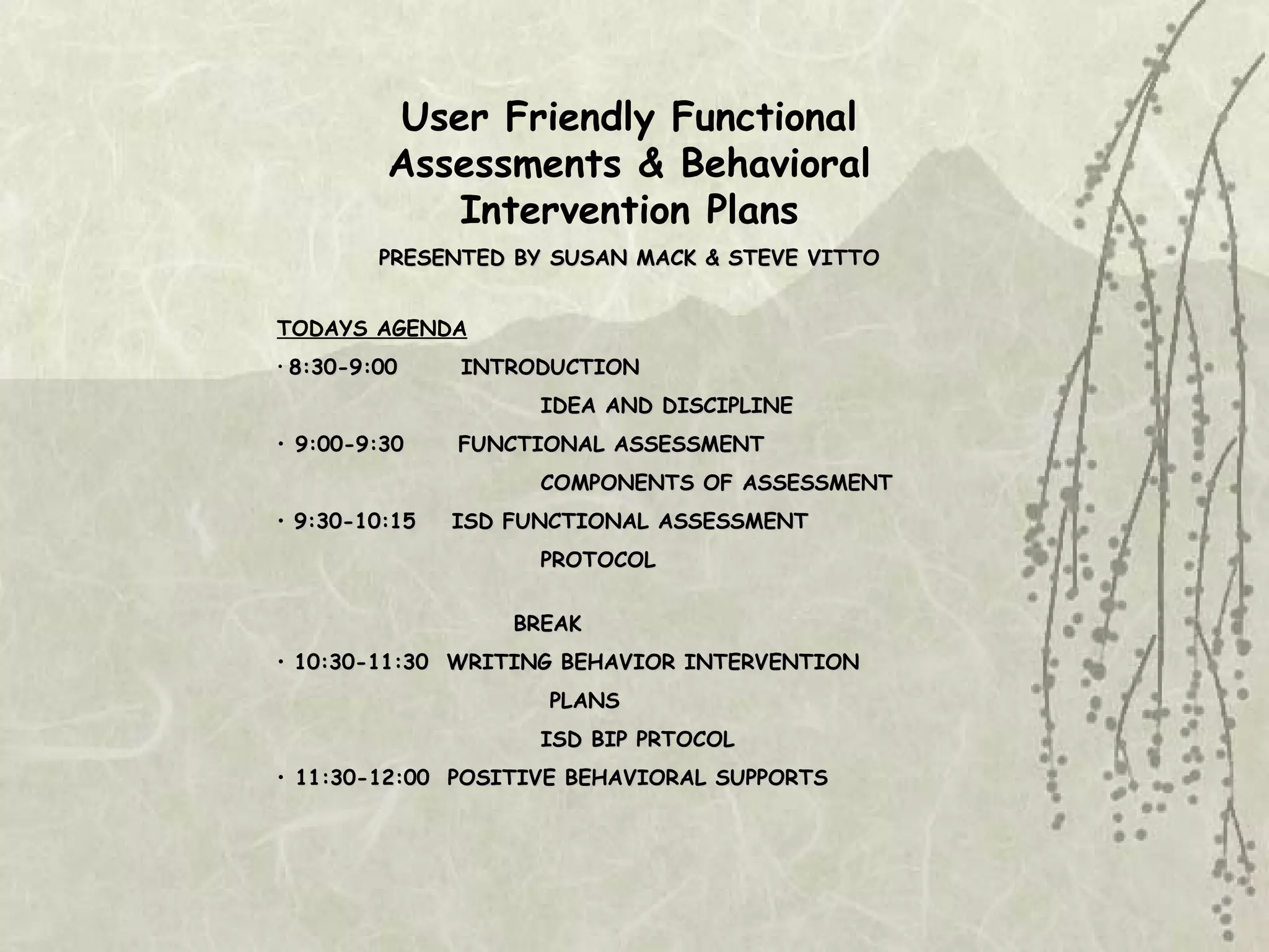 Beginning Functional Assessments and Behavior Intervention Plans | PPT