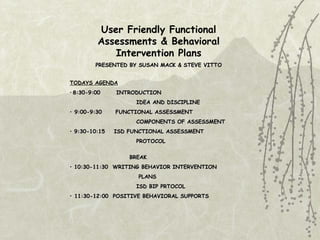 Beginning Functional Assessments and Behavior Intervention Plans | PPT