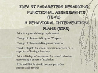 Beginning Functional Assessments and Behavior Intervention Plans | PPT
