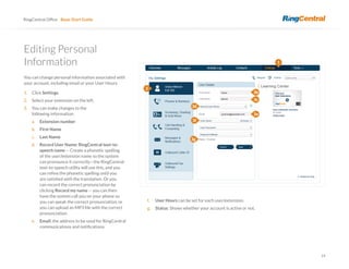 Ring Central User guide | PDF