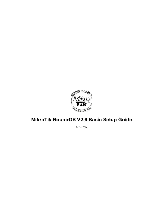 Mikrotik User Guide Pdf Operating Systems Computer Software And Applications