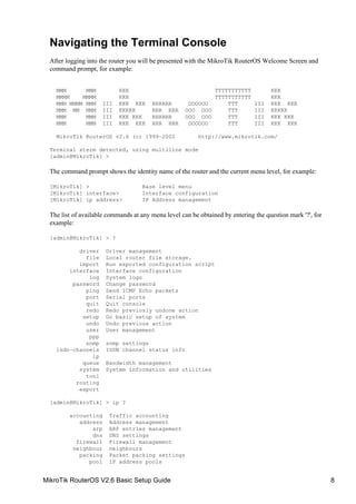 MikroTik User Guide | PDF