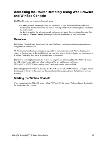 MikroTik User Guide | PDF