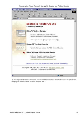 MikroTik User Guide | PDF