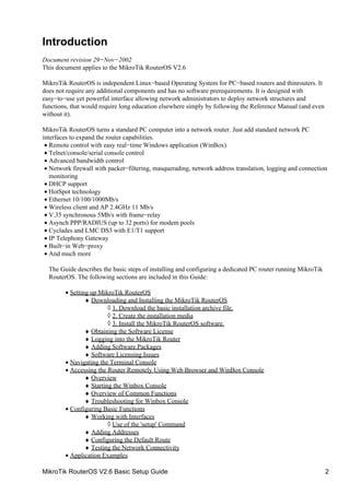 MikroTik User Guide | PDF