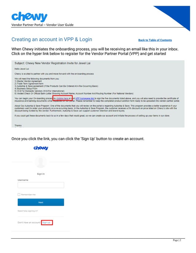 User Guide - Chewy Vendor Partner Portal - New to Chewy.pdf | Email ...
