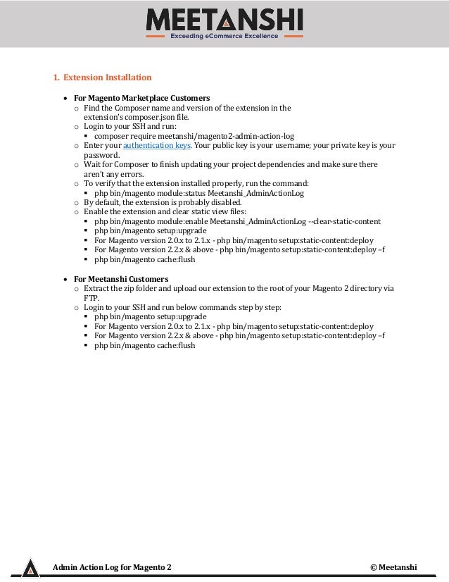 Magento 2 Admin Action Log | PDF | Operating Systems | Computer Software and Applications