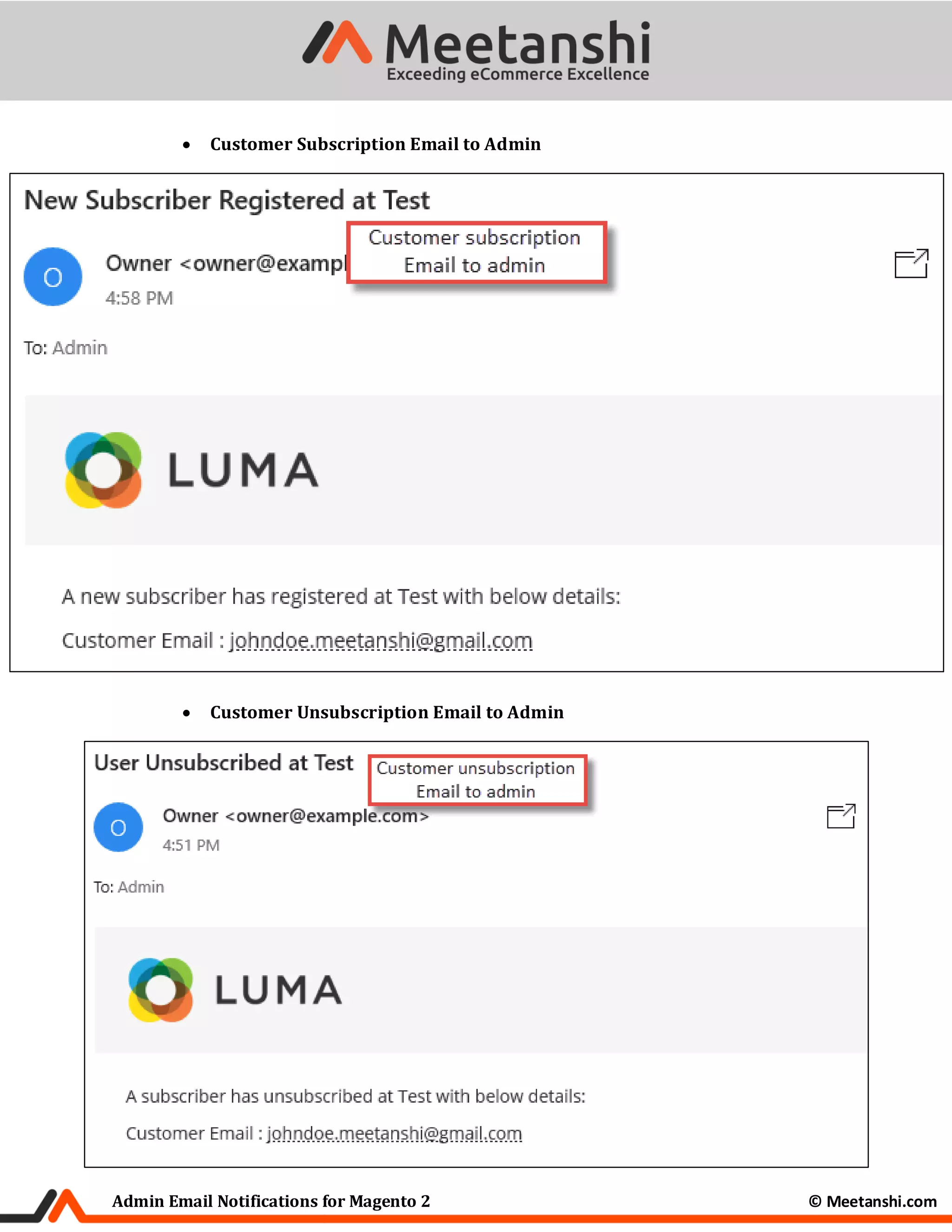Magento 2 Admin Email Notifications | PDF