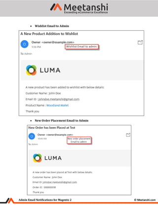 Magento 2 Admin Email Notifications | PDF