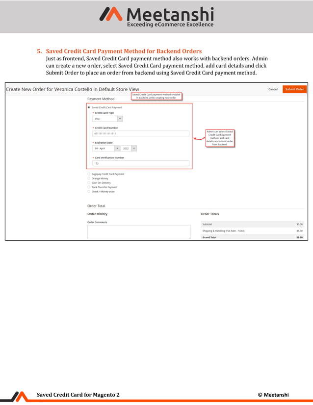Magento 2 Saved Credit Card | PDF